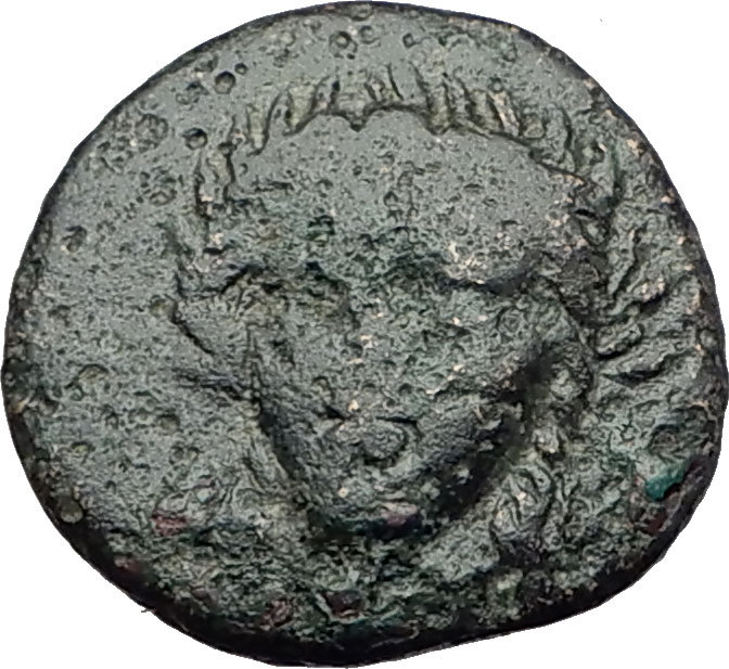 GRYNION or Gyrneion Aeolis 306BC Apollo Shell RARE Ancient Greek Coin ...