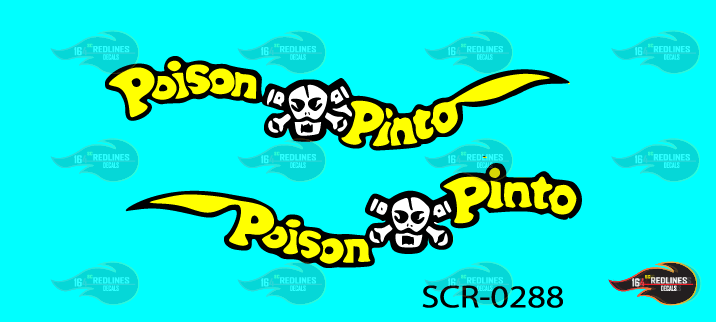 1/64 'Poison Pinto' Replica Decal SCR-0288 | eBay