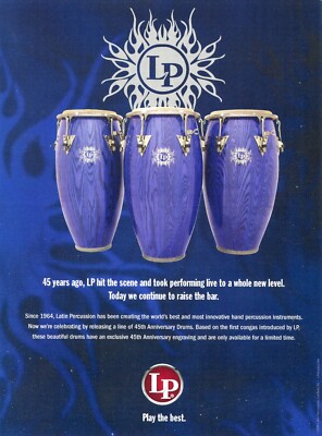 2009 Print Ad of Latin Percussion LP 45th Anniversary Congas | eBay
