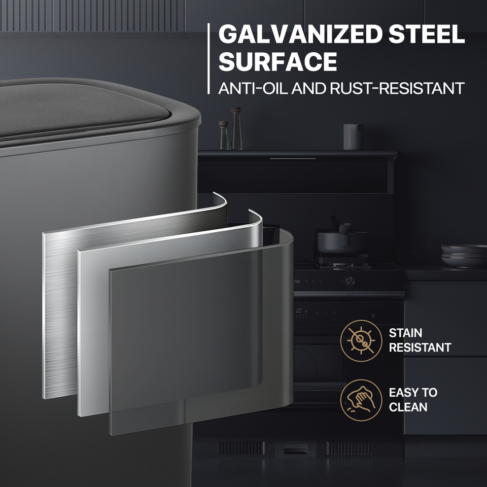 Motion Sensor Trash Can Touchless Automatic Dustbin Home Kitchen 55L ...