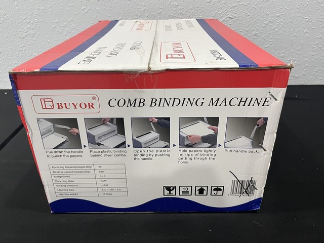 Buyor Comb Binding Machine BY-2088 - High Speed Heavy Duty Office ...