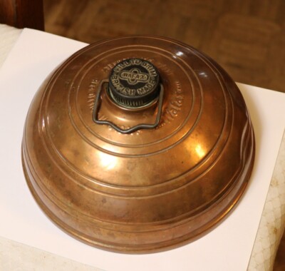 Antique Wafax 8 1/4" Bed Warmer Copper w Marked Stopper Made in England ...