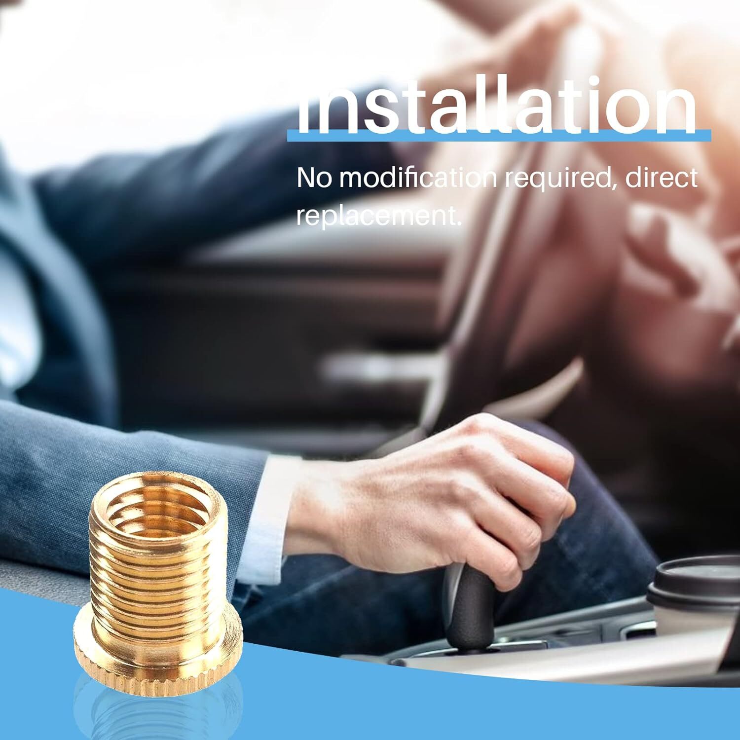 3 Pcs Gear Shift Knob Thread Adapter Nut Insert Kit M10x1.25 M10x1.5 ...