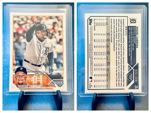 MIGUEL CABRERA 2023 Topps #24 Advanced Stats SP #/300 MVP Tigers | eBay