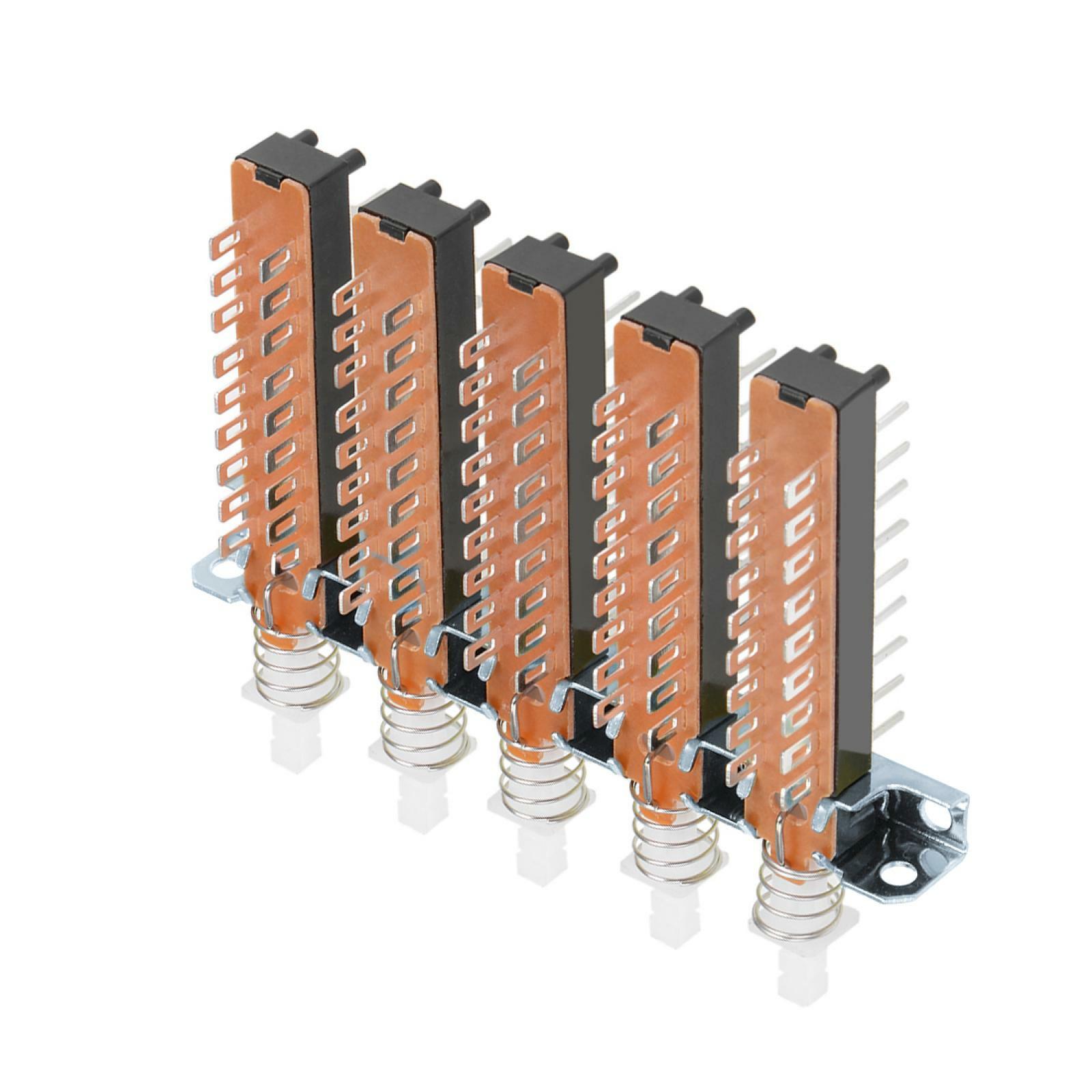 Interlock Push Button Switch Piano Type 6PDT 18 Pin 5 Row | eBay