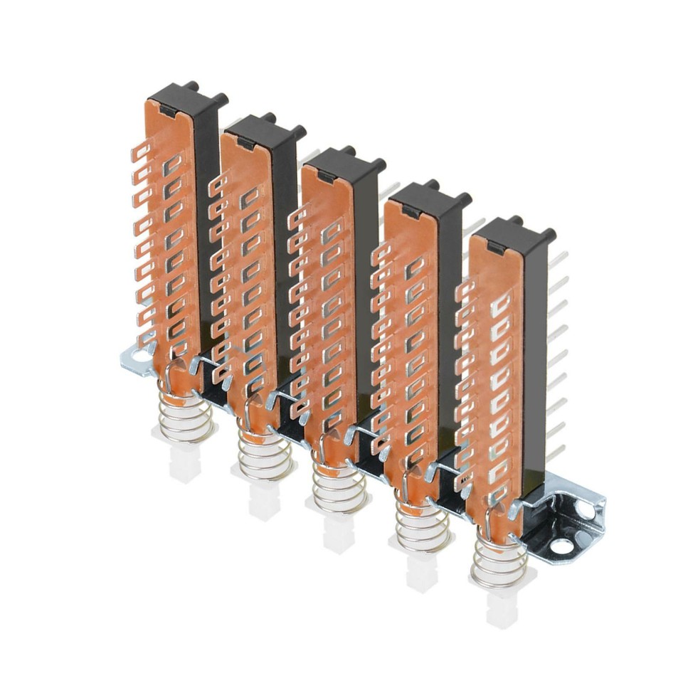 Interlock Push Button Switch Piano Type 6PDT 18 Pin 5 Row | eBay