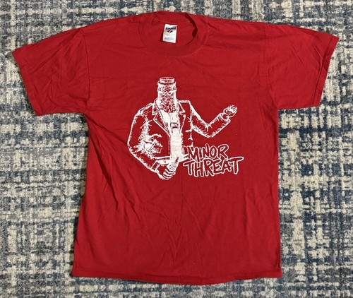 Vintage 2000s Minor Threat Bottled Violence T Shirt M DC Hardcore Punk ...