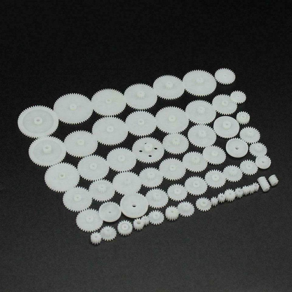 Plastic Gears Set Shaft Motor Gear Robot Toy Craft Kits White DIY N0Y5 ...