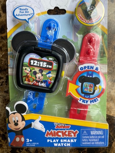 Disney Mickey Mouse Funhouse black Smart Watch Pretend Play Kids ...