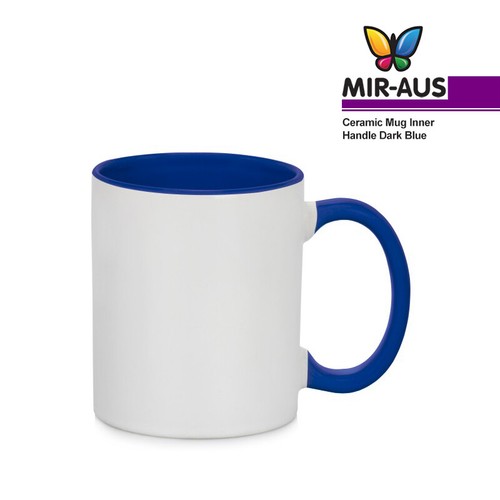 36 X Ceramic Coffee GRADE AAA Mug Dark Blue Inner Handle Quality Dye ...