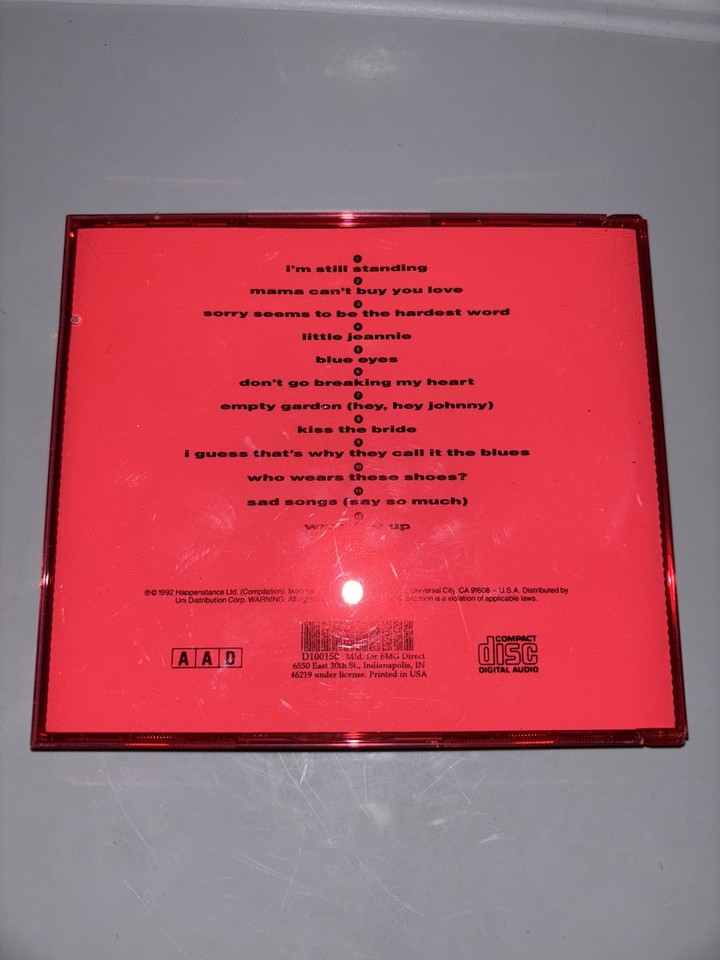 Elton John Greatest Hits 1976-1986 (BMG Direct) Red Jewel Case | eBay