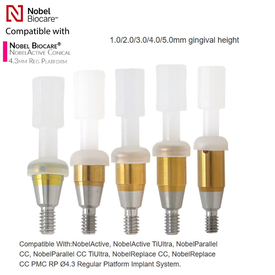 US Nobel Biocare Locator Abutment Overdenture NP/RP 3.5/4.3mm Ti Active ...