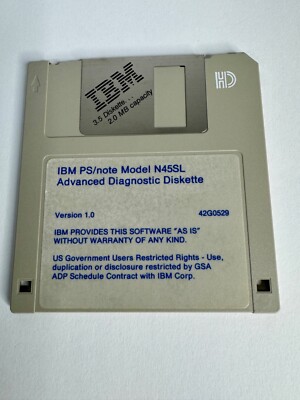 VINTAGE 1991 PC IBM PS/2 Note Model N45SL Disk | eBay
