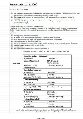 UCAT (UKCAT) NOTES/GUIDE | eBay UK