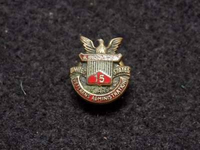 Vintage US Military Veterans Administration 15 Years Service Pin | eBay