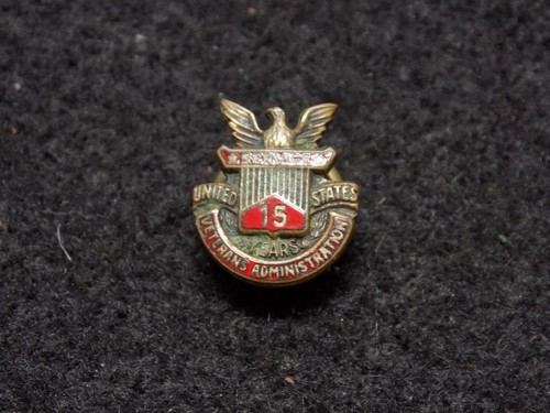 Vintage US Military Veterans Administration 15 Years Service Pin | eBay