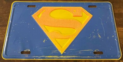 Vintage Superman Booster License Plate | eBay