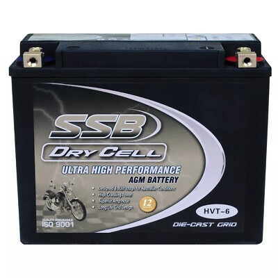 12V 490CCA 22AH HVT-6 SSB AGM Motorcycle Battery R50N18L-A2 G50N18L-A2 ...