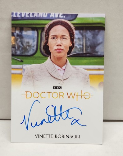 VINETTE ROBINSON 2022 Doctor Who Autograph ~ AUTO ~ ROSA PARKS ~ corner ...