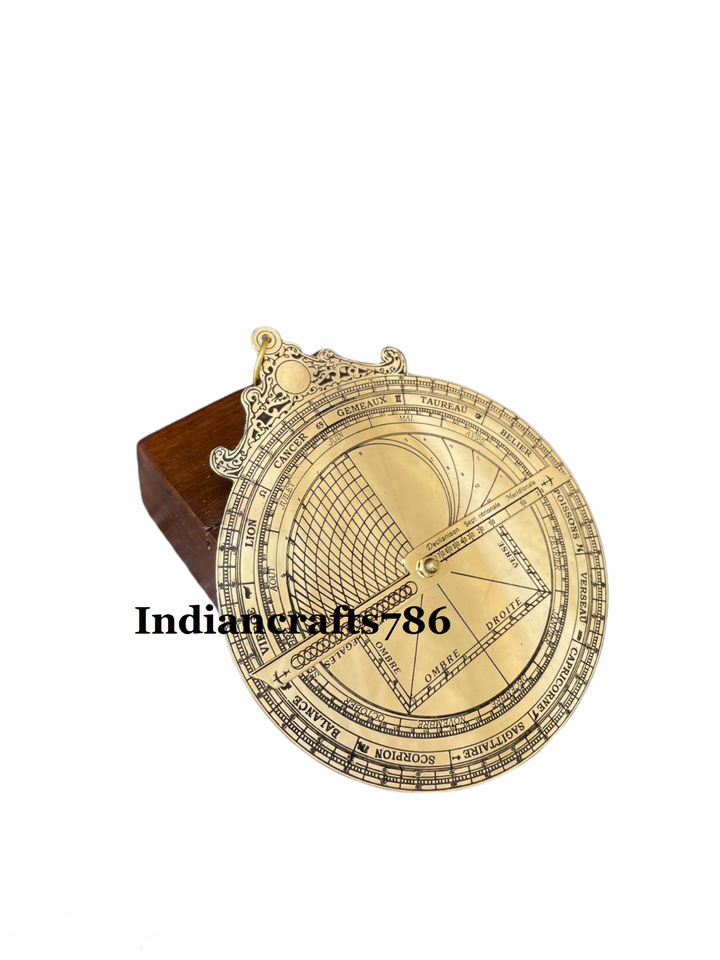 Antique Brass Astrolabe French Vintage Astrolabe Navigation Device ...