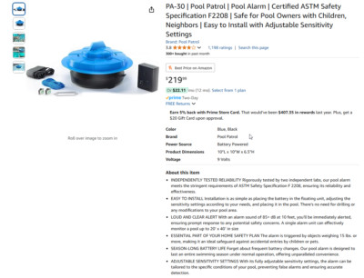 POOL PATROL PA-30 Pool Safety Alarm Brand New Never Used | eBay