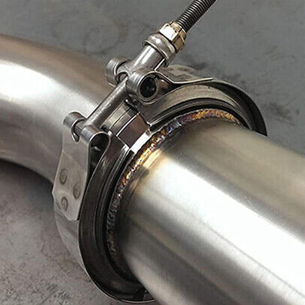 3" V-Band Flange&Clamp Kit Male/Female With Ridge Exhaust Stainless X4 ...