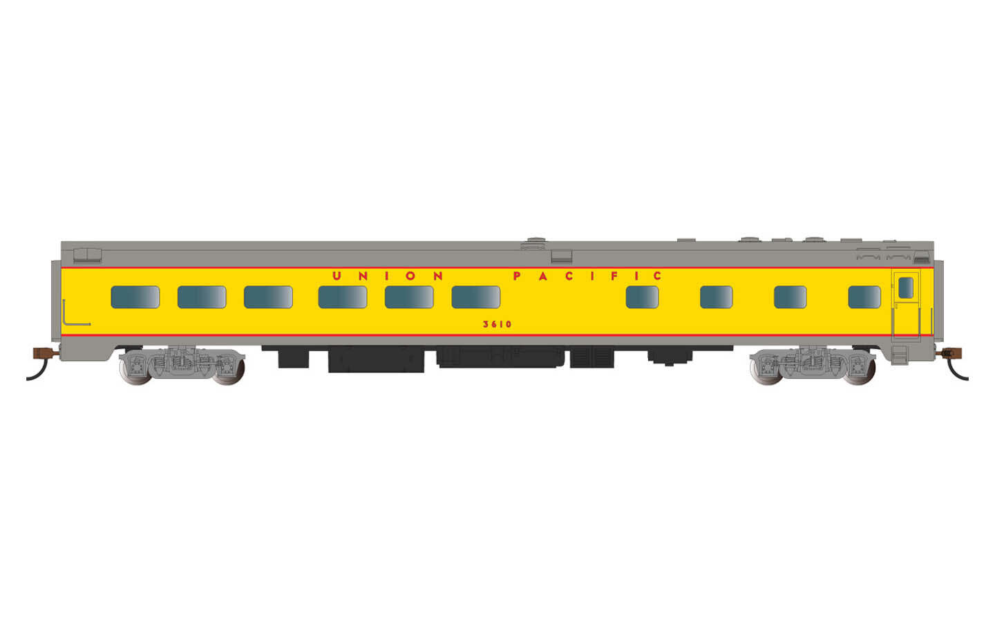 Bachmann 14802 HO Scale 85' Dining Car Painted Union Pacific UP 3610 | eBay
