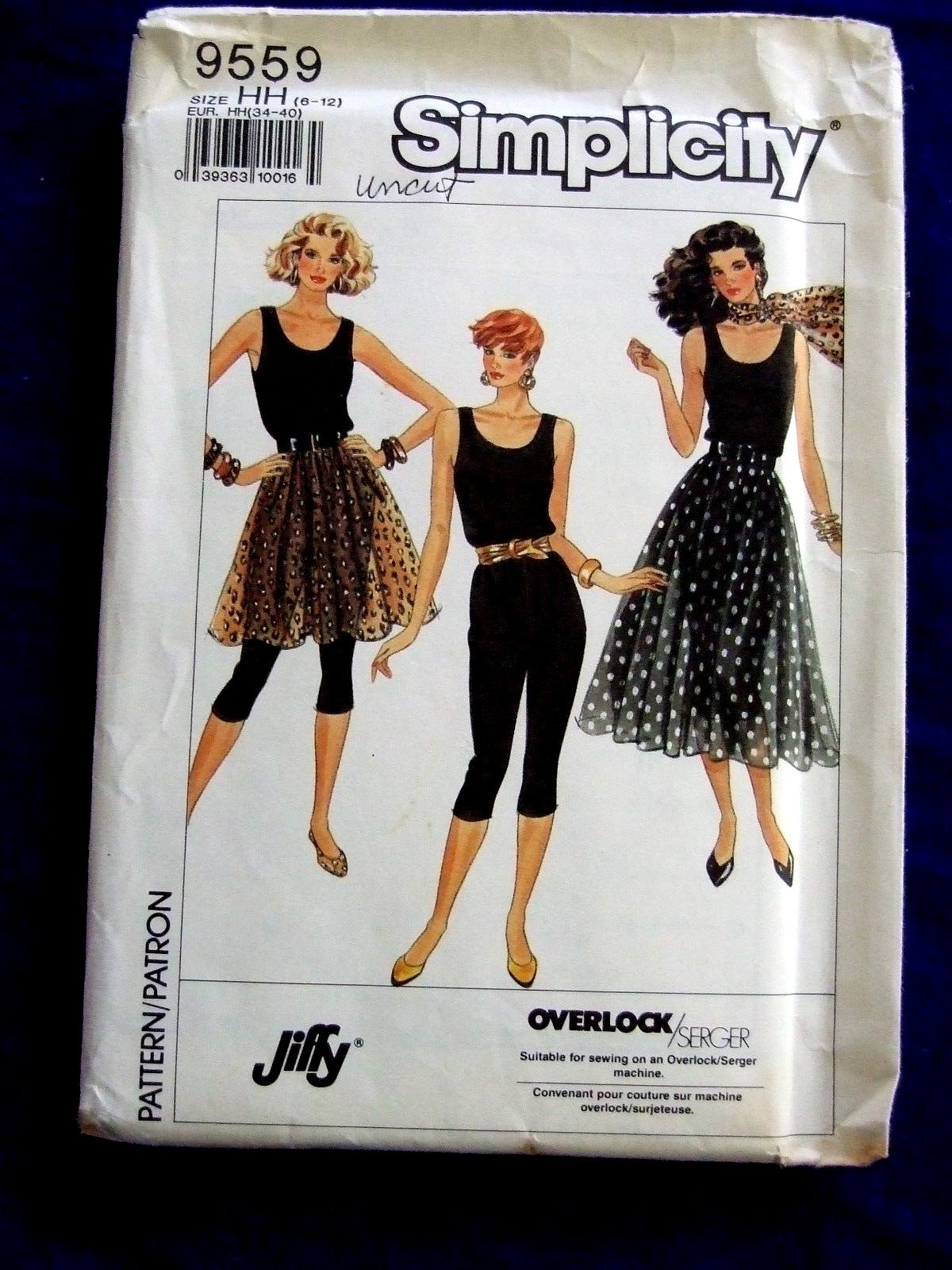 VINTAGE 1989 UNCUT SIMPLICITY# 9559 SZ 6-12 LEGGINS & MORE SEWING ...