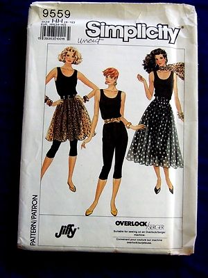 VINTAGE 1989 UNCUT SIMPLICITY# 9559 SZ 6-12 LEGGINS & MORE SEWING ...
