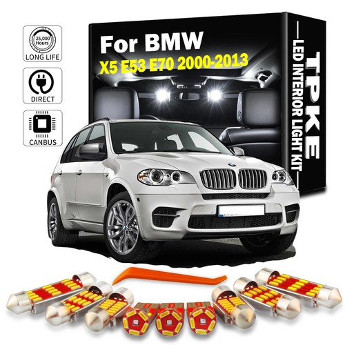 Canbus LED Car Interior Dome Map Trunk Light Kit For BMW X5 E53 E70 ...