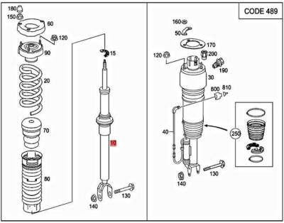 Genuine MERCEDES BBDC S211 W211 Shock absorber 2113239100 | eBay