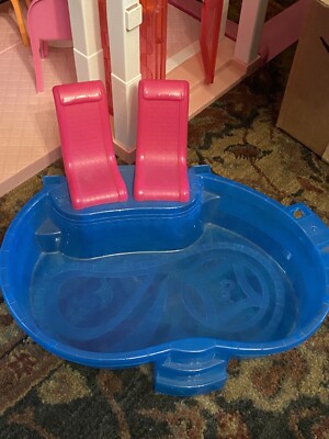 Barbie Tropical GLAM Swimming Pool with 2 Lounge Chairs | eBay