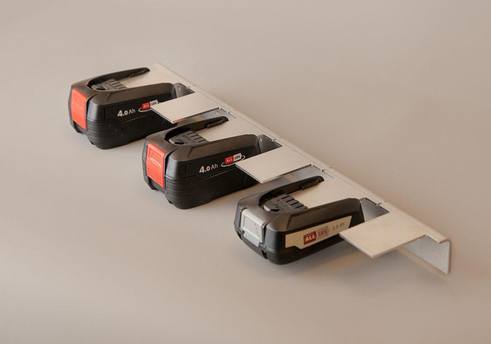 Bosch grün 6-Fach Edelstahl Akkuhalter Wandhalter für PBA Power 4 All ...