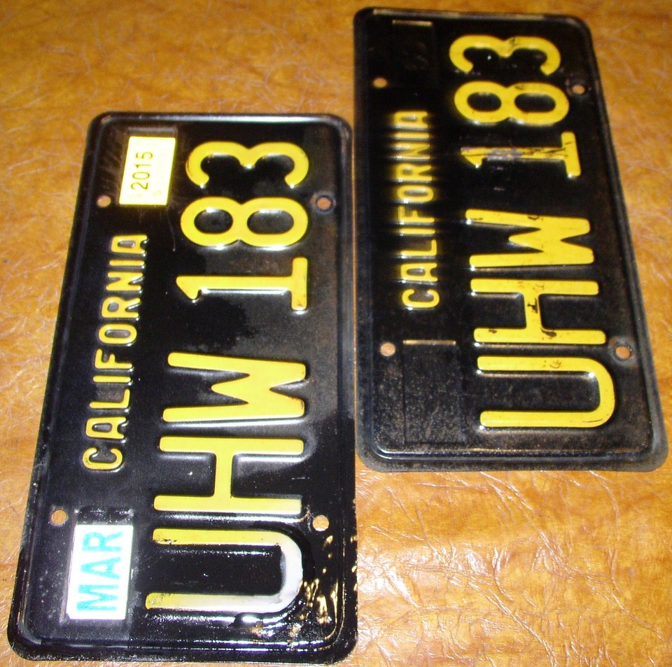 1963 California Plates 1964 65 66 67 68 1969 Buick Cadillac Olds ...