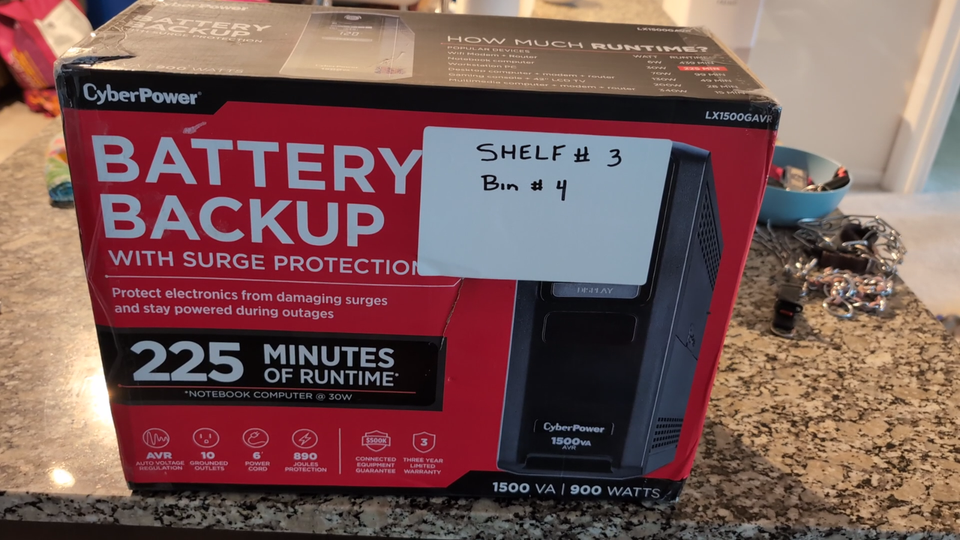 CyberPower LX1500GAVR 1500VA Battery Backup with Surge Protection Open ...