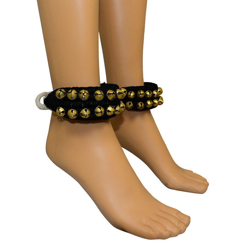 Brass Ghungroo Classical Dance Anklets Two Line Unique Noisy Bell Pair ...