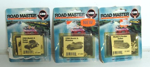 GHQ N SCALE ROAD MASTER SERIES #57-002, 004, 005 PEWTER 1930S CAR KITS ...
