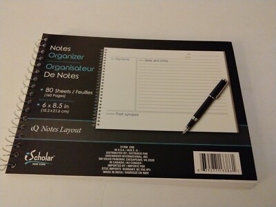 iQ Notes Organizer Tablet - Spiral Bound - 80 8 inches X 6 inches ...
