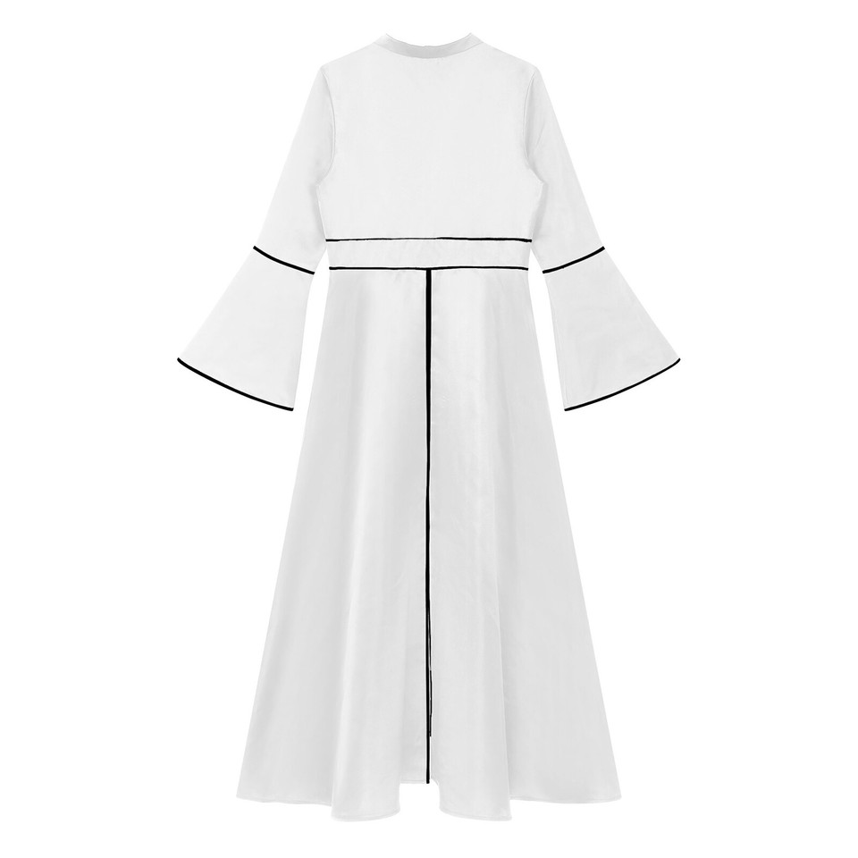 Womens Maxi Dress Theme Party Clergy Religious Robe Zipper Costume ...