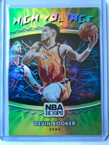 2021-22 NBA Hoops Devin Booker HIGH VOLTAGE HOLO Insert #4 Phoenix Suns ...