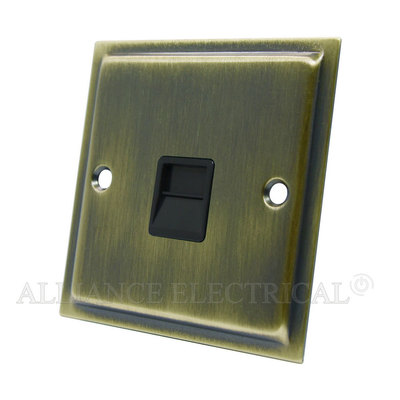 Slimline Antique Brass Telephone Master / Slave Socket - BT Phone ...