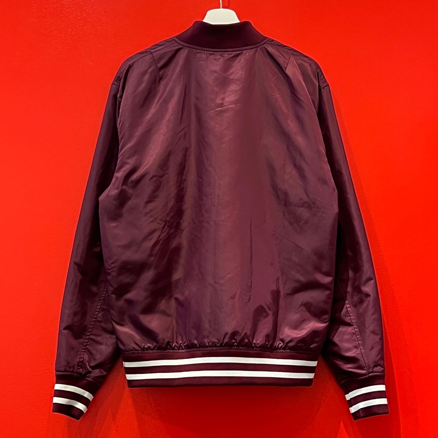 UNDEFEATED UNDFTD 5 STRIKE STADIUM BURGUNDY RED JACKET | eBay