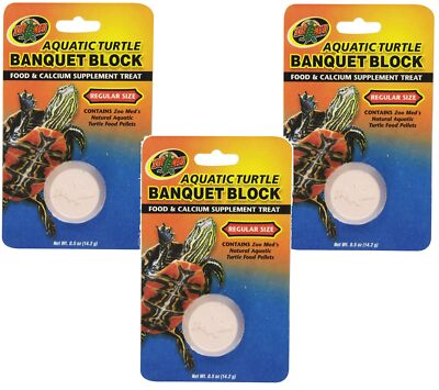 (3 Pack) Zoo Med Aquatic Turtle Banquet Blocks | eBay