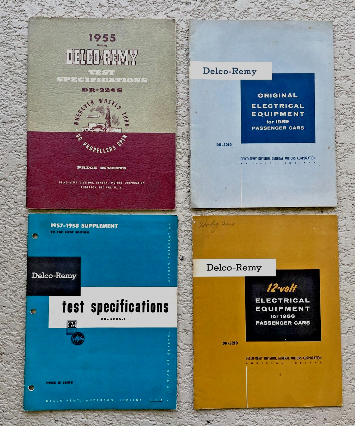 Lot of 4 - 1950s Delco-Remy General Motors Service Bulletins/Booklets ...