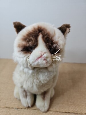 Gund Grumpy Cat Plush Stuffed Animal Sitting Snowshoe Look Grouchy Cute ...
