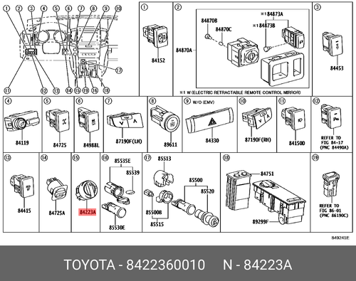 Genuine OE Switch Transfer 8422360010 for Toyota 84223-60010 | eBay