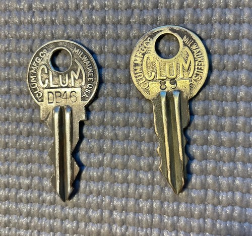 Two Vintage CLUM Brass Automobile Keys # Dodge Brothers 46 & #89 | eBay