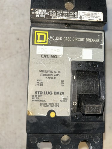 Square D Q222125ACH (2 Pole, 125 AMP) Circuit Breaker | eBay