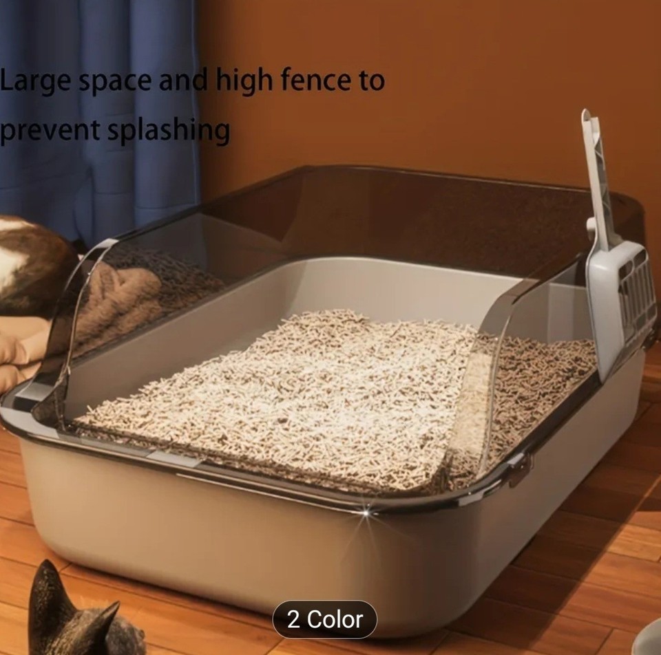 Extra Large Open Cat Puppy Litre Tray High sided Deep Jumbo Rim Pan Box ...