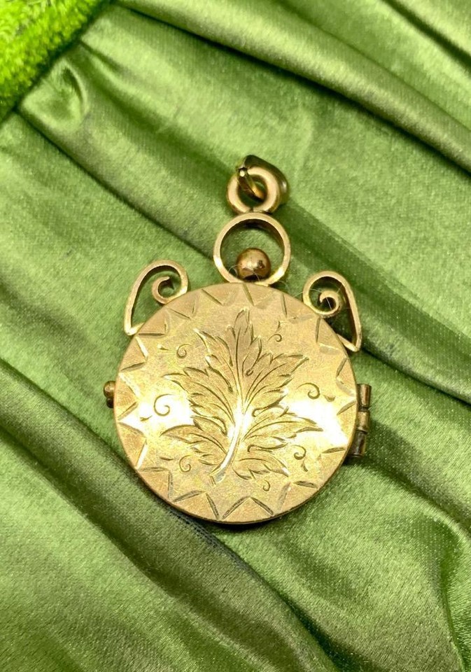 Tiger's Eye Locket Man In The Moon Sun Apollo Victorian Rare Hand ...